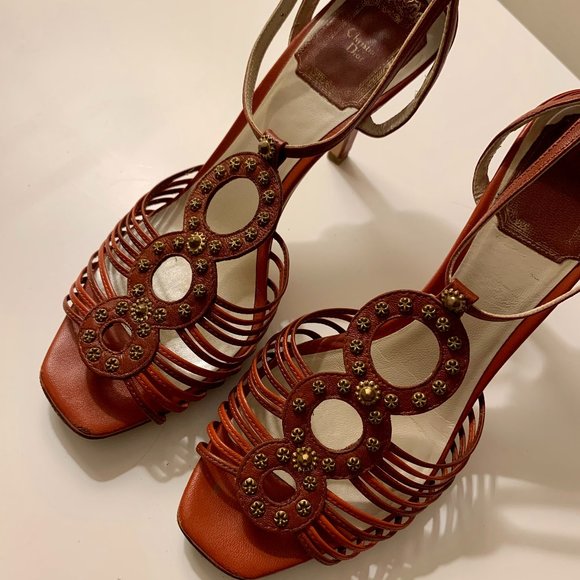 Dior | Shoes | Vintage Christian Dior Allegria Red High Heel Shoe ...